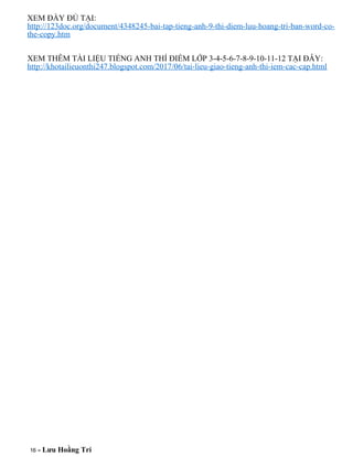 Bài tập tiếng Anh lớp 3 thí điểm - Giải pháp học tập hiệu quả cho bé