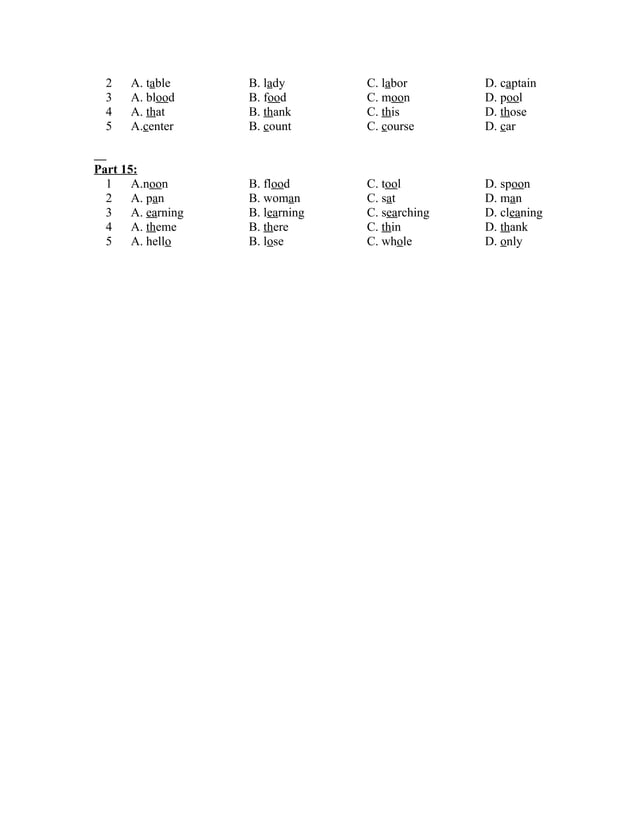 Bài tập tiếng anh lớp 7 (phát âm) | DOC