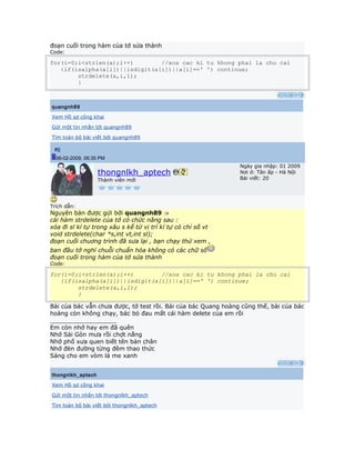 Bài tập về chuẩn hóa chuỗ1 | DOC