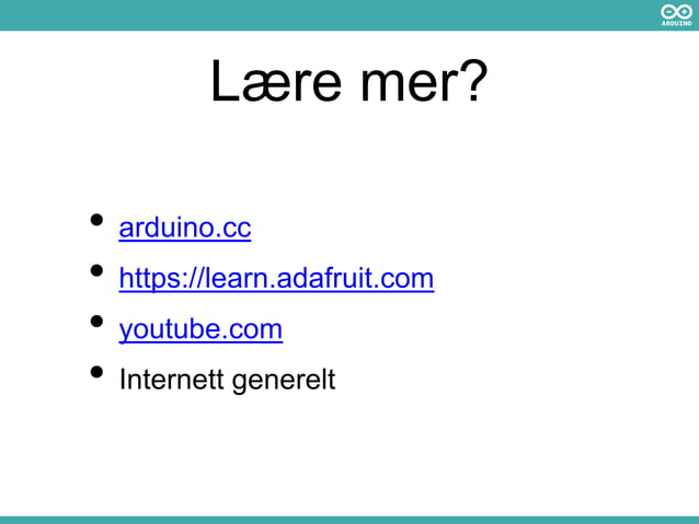 Bitraf Arduino Workshop | PPT