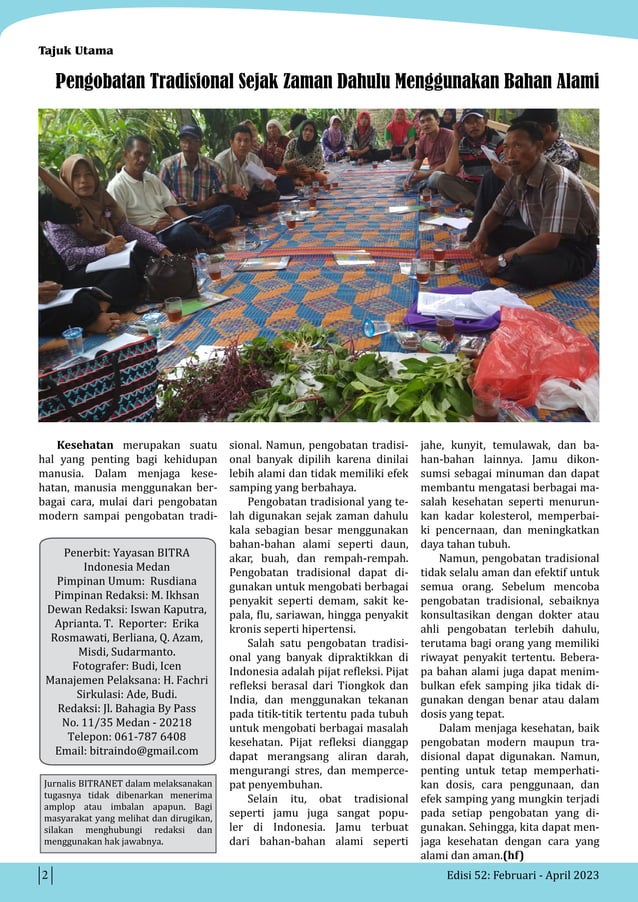 BITRANET edisi 52 dengan Tema "sehat dengan pengobatan tradisional" | PDF