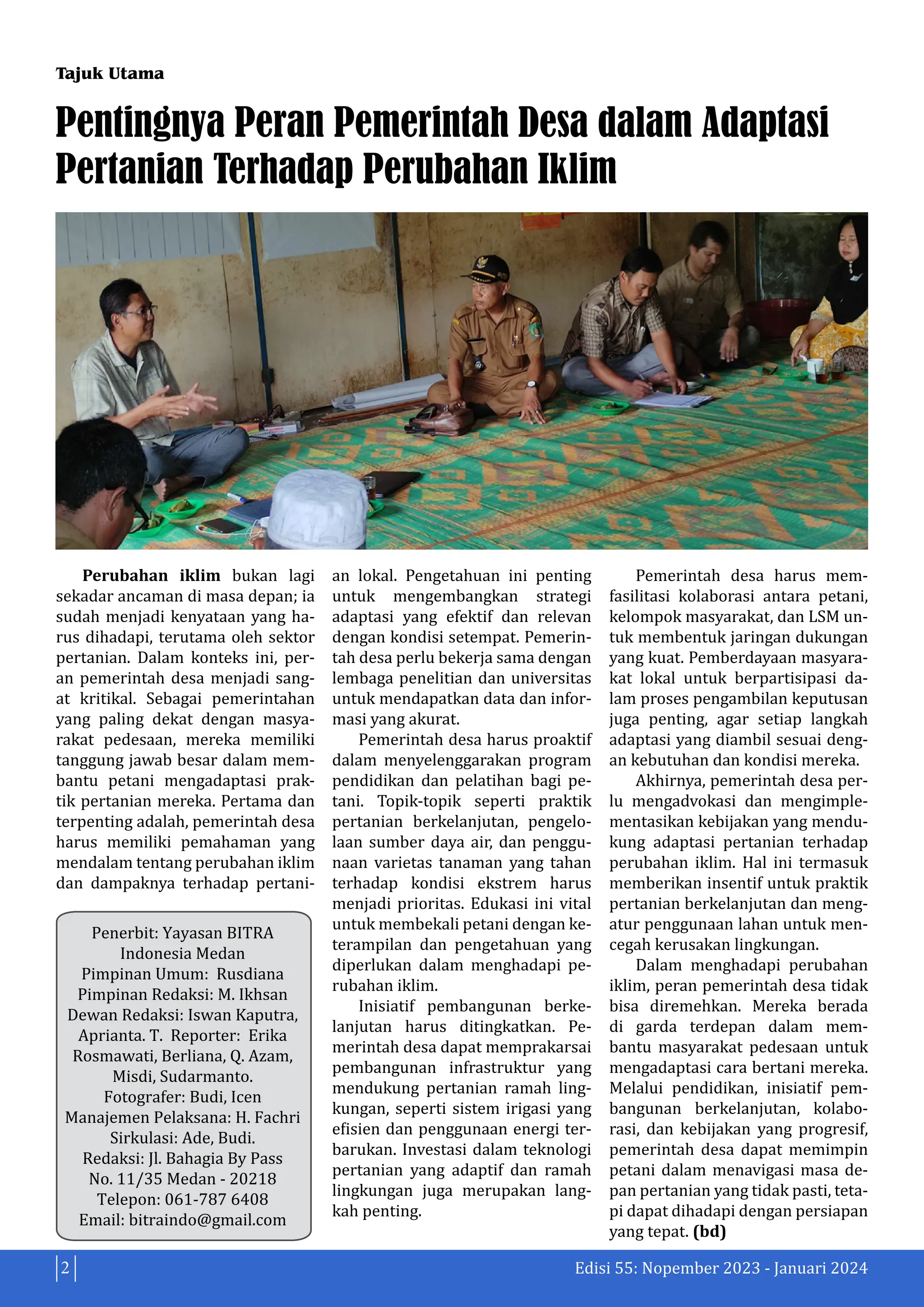 BITRANET edisi 55. Adaptasi Pertanian Organik dengan Perubahan Iklim | PDF