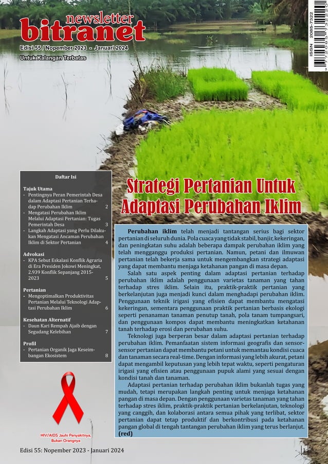 BITRANET edisi 55. Adaptasi Pertanian Organik dengan Perubahan Iklim | PDF