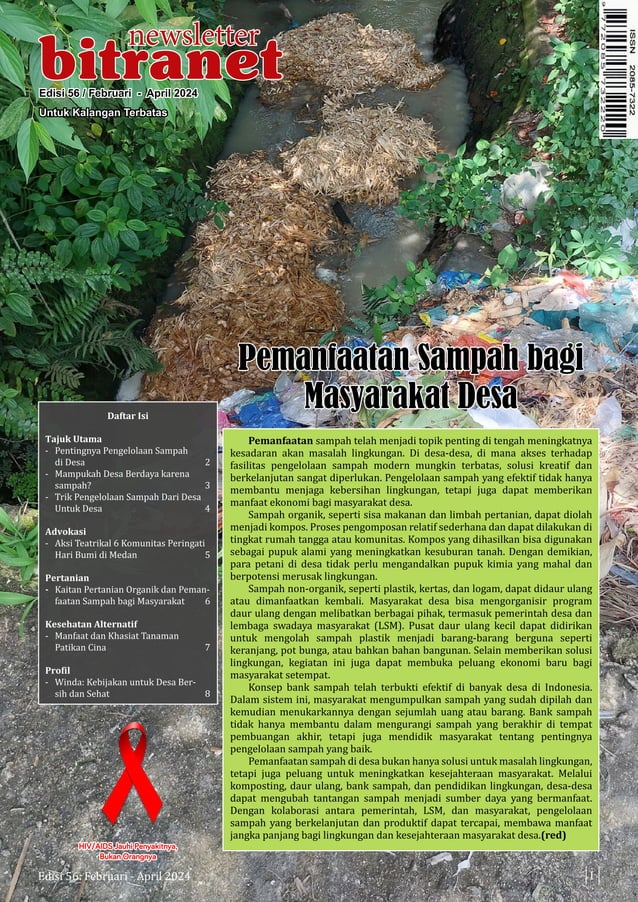BITRANET edisi 56. Pemanfaatan Sampah bagi Masyarakat Desa | PDF