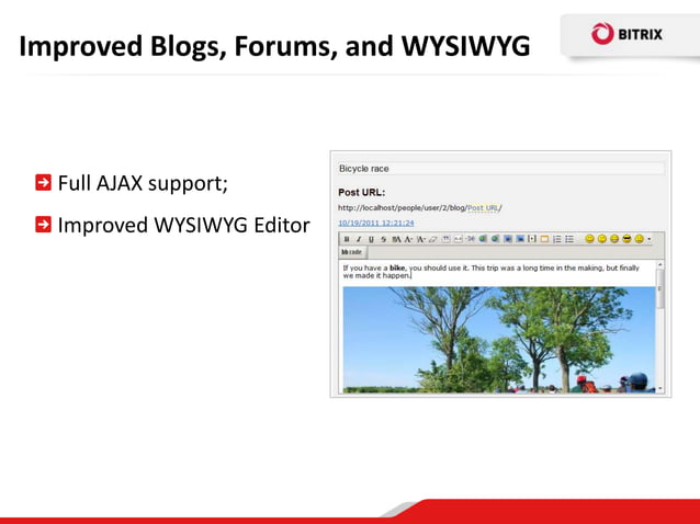 Bitrix Intranet Version 11.0 Presentation | PPT