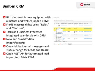 Bitrix Intranet Version 11.0 Presentation | PPT