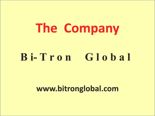 Bitron Philippines | PPT