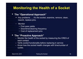 Testing the Socket - The Benefits of Verifying Socket Functionality | PDF