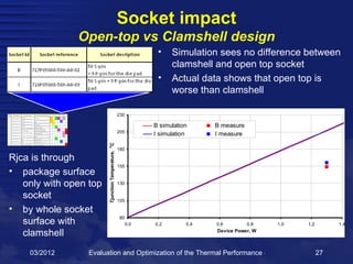 Evaluation and Optimization of the Thermal Performance of a Socketed ...