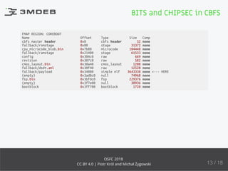 BITS and CHIPSEC as coreboot payloads | PPT