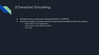 Bits, bytes and characters | PPT