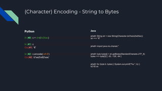 Bits, bytes and characters | PPT