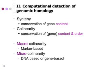 BITS - Comparative genomics on the genome level | PDF