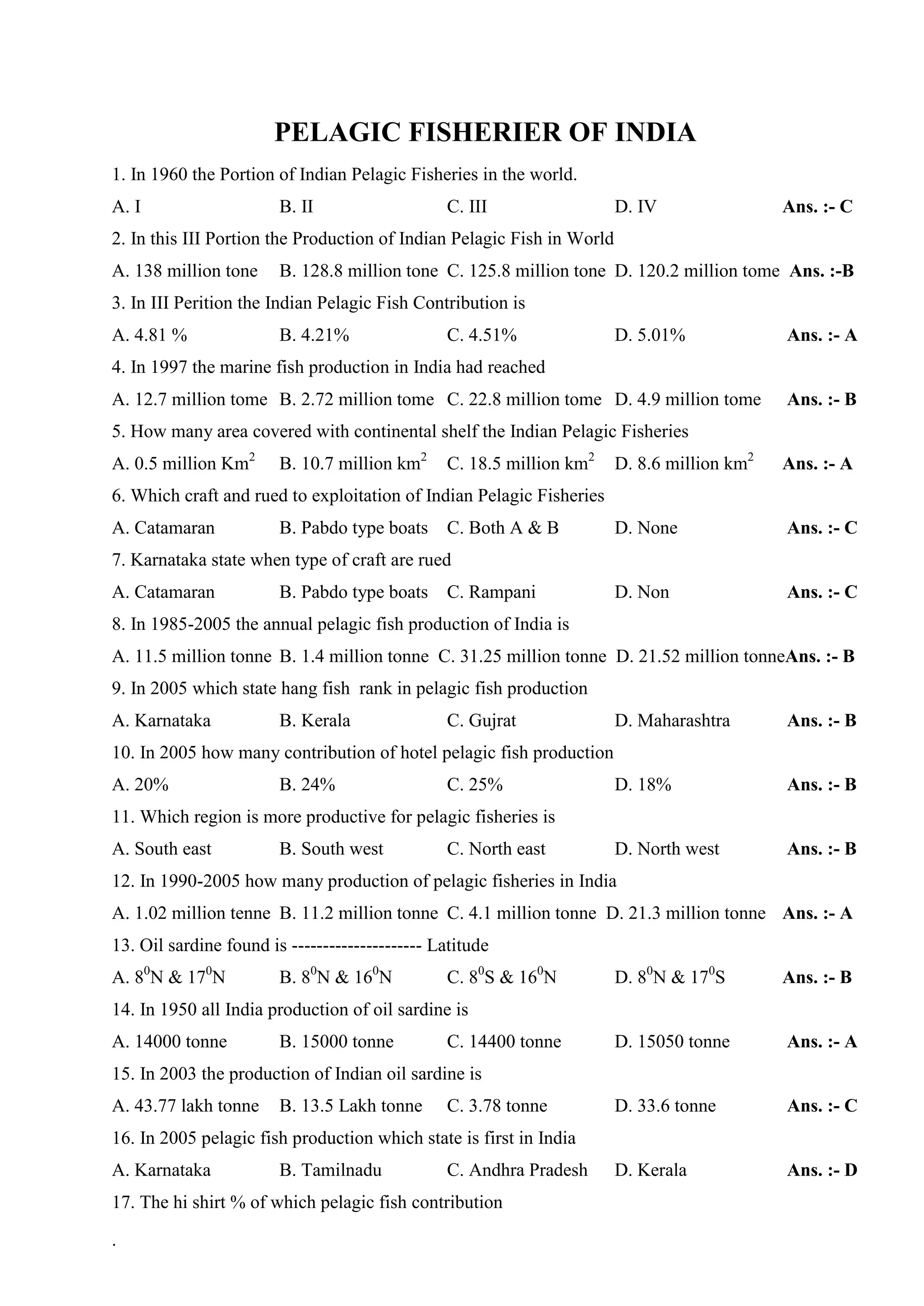 QUESTION BANK OF HANDBOOK AQUACULTURE | PDF