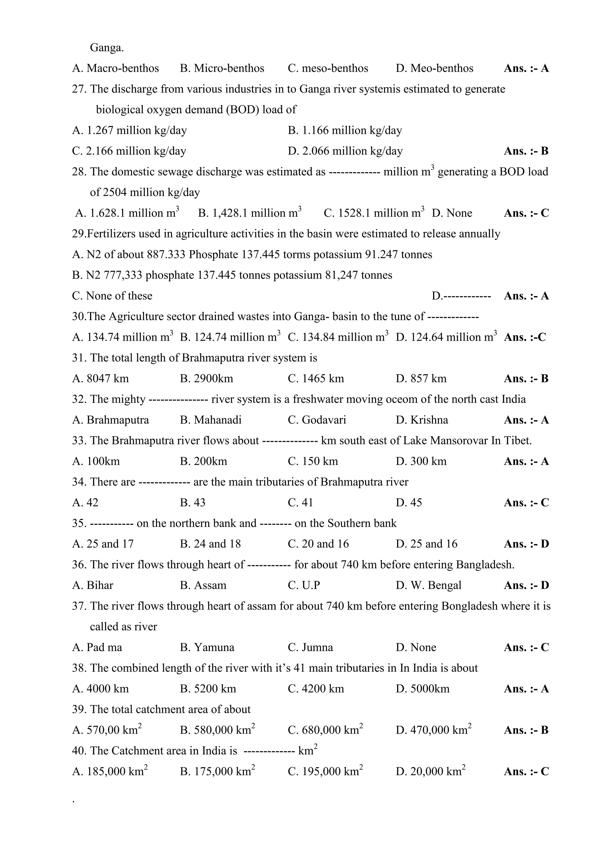 QUESTION BANK OF HANDBOOK AQUACULTURE | PDF