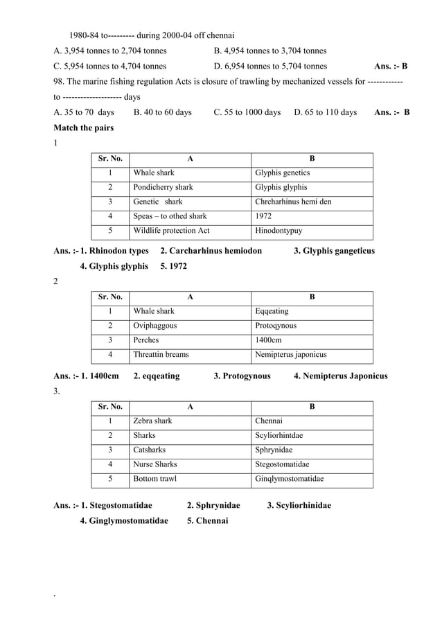 QUESTION BANK OF HANDBOOK AQUACULTURE | PDF | Fishing Sports | Sports