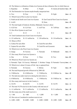 QUESTION BANK OF HANDBOOK AQUACULTURE | PDF