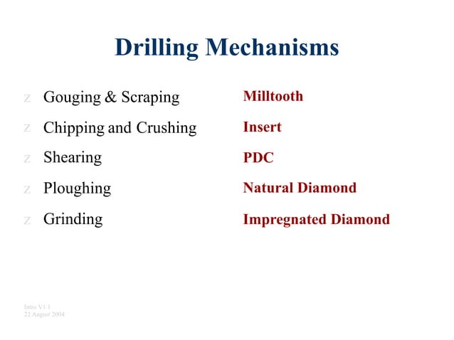 Drilling Bit Introduction and bit Selection (Part 1) | PPTX
