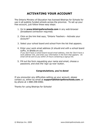 Bitstrips for schools: how to sign up | PDF