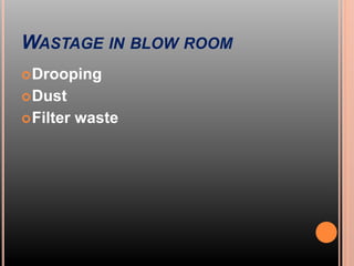 presentation on blow room | PPT