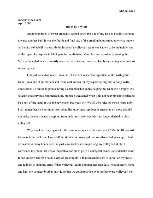 Creative Writing Sample | PDF