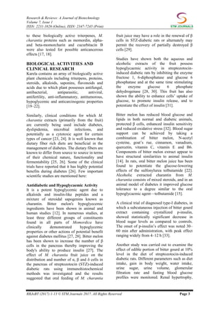 Bitter gourd (momordica charantia) | PDF