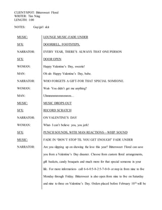 Bittersweet Floral Commercial Script | PDF