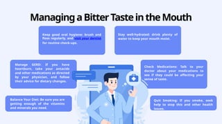 What Causes a Bitter Taste in the Mouth? | PPTX