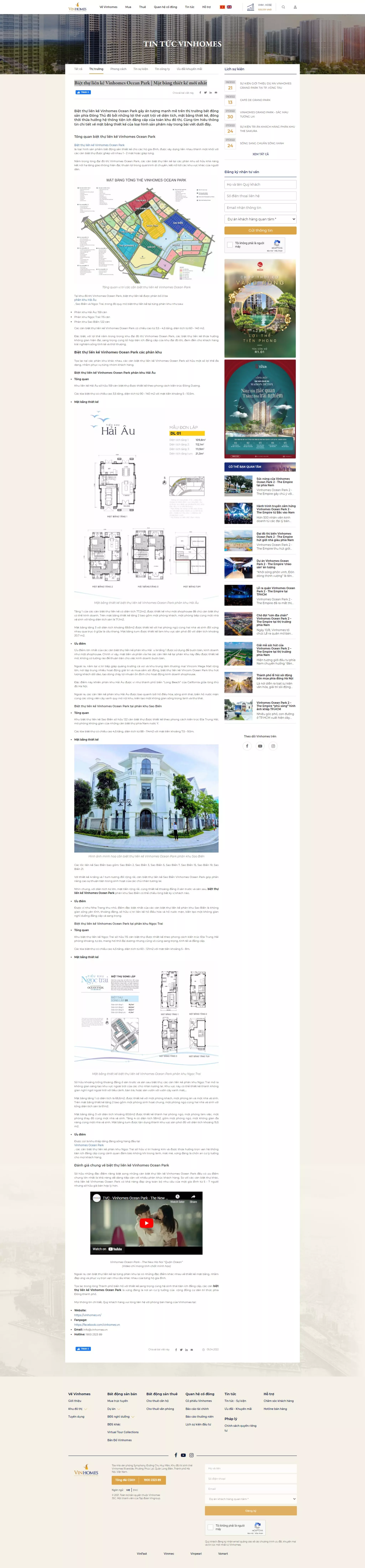 Biệt thự liền kề Vinhomes Ocean Park - Mặt bằng thiết kế | PDF