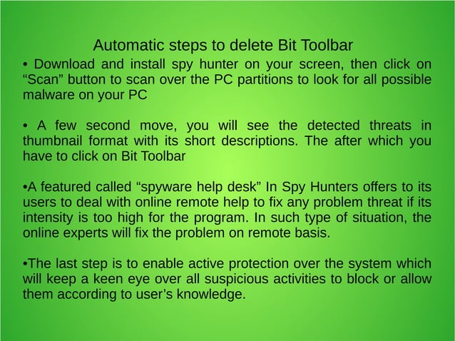 uninstall Bit toolbar | PPT