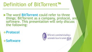 Bit torrent Technology ppt | PPT