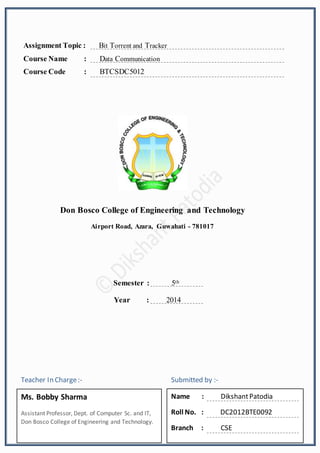 Bit torrent and tracker | PDF