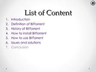 BitTorrent - sharing files has never been easier | PPT