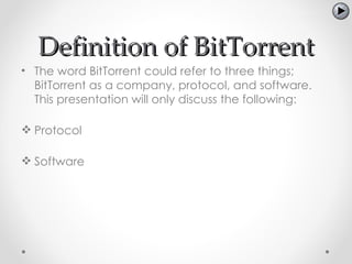 BitTorrent - sharing files has never been easier | PPT