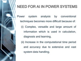 Artificial intelligence in power system | PPTX