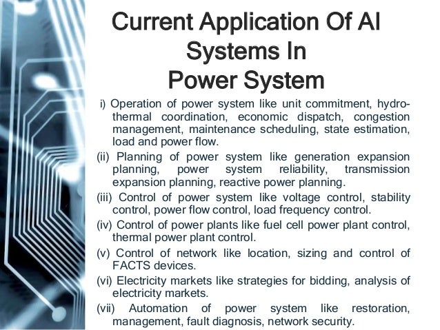 Artificial intelligence in power system