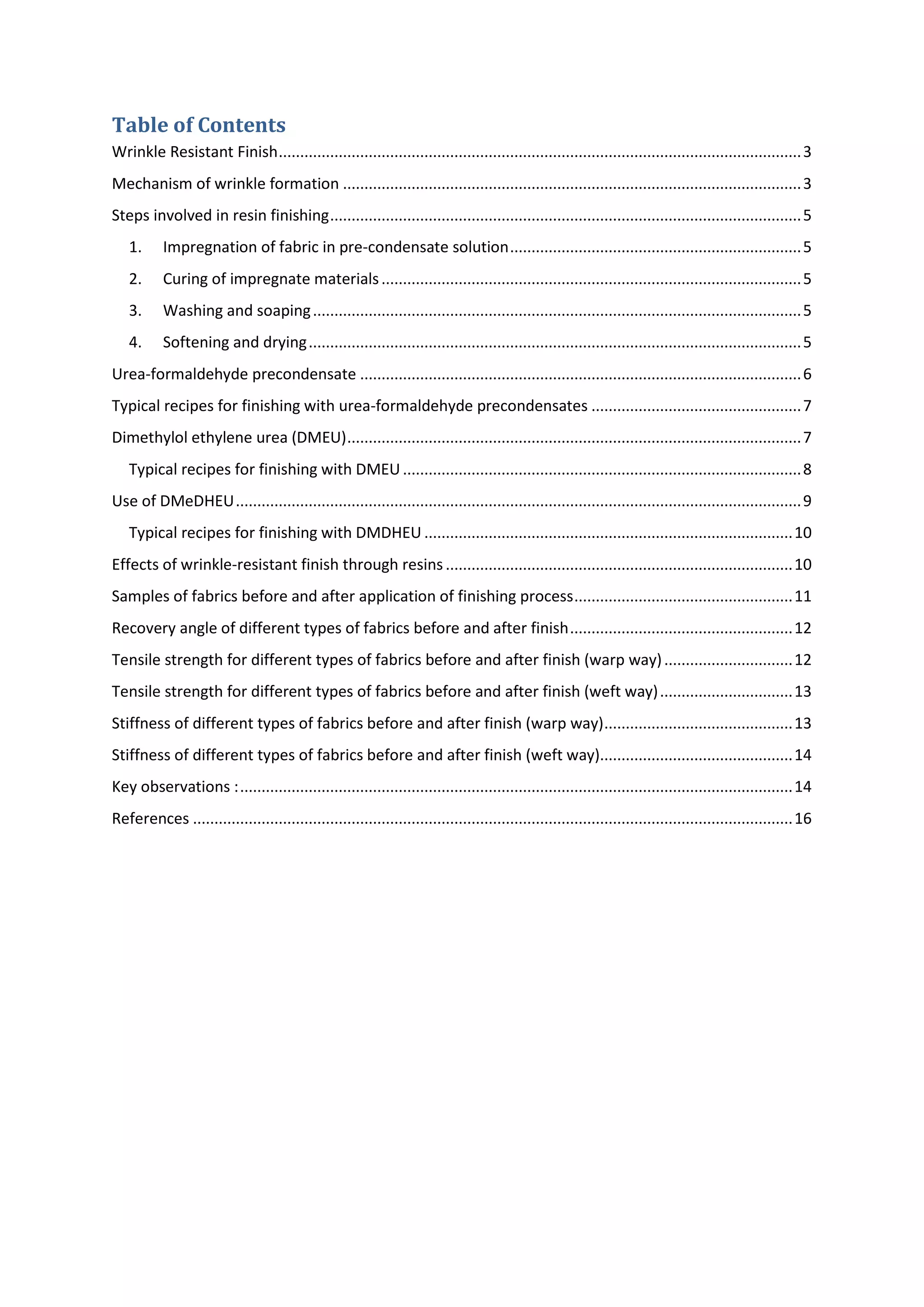 Wrinkle resistant finishes in textiles | PDF