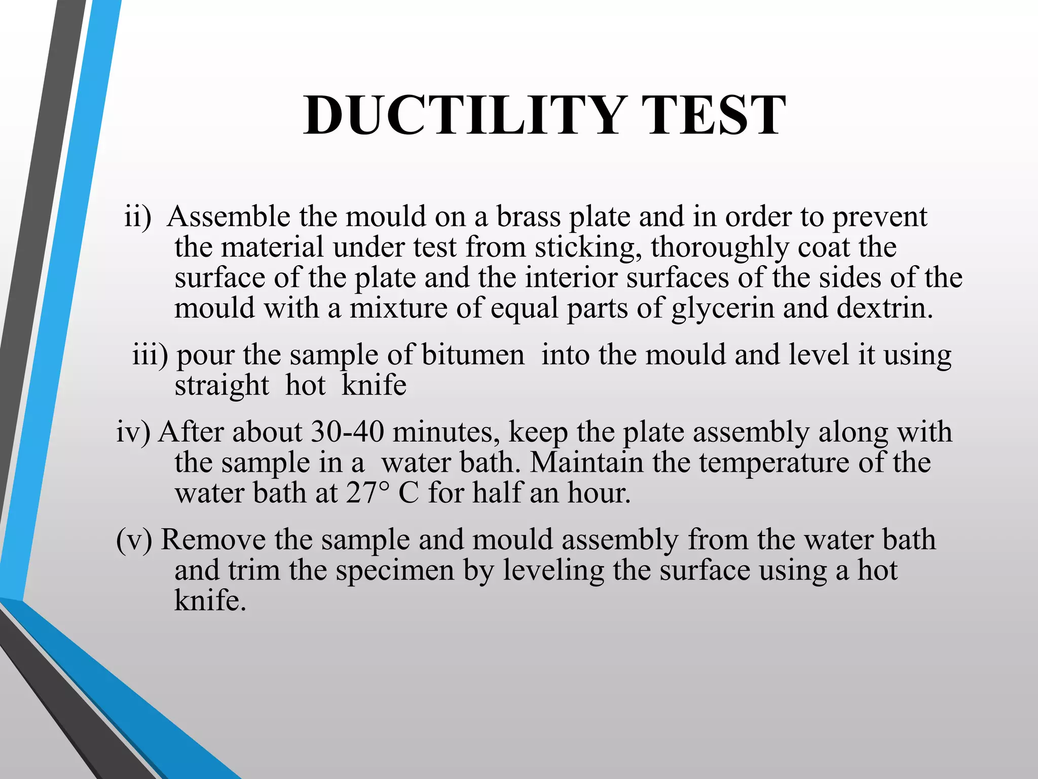 production tests aging of bitumen and modified Bitumen | PPTX