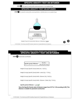 Bitumen to lve specific gravity for pharmcal | DOCX