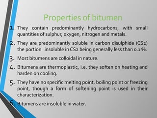 Bitumen and modified bitumen | PPTX