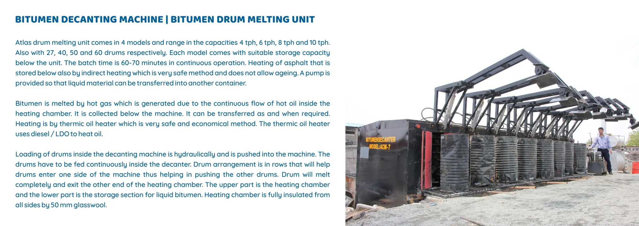 Drummed bitumen decanting machine - Atlas Technologies | PPT