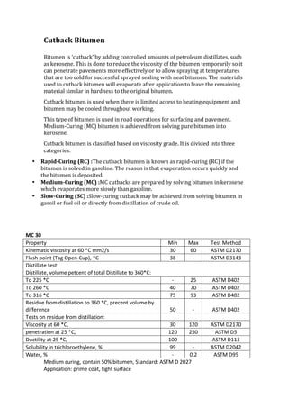 All kind of Bitumen/Asphalt info&spec | PDF