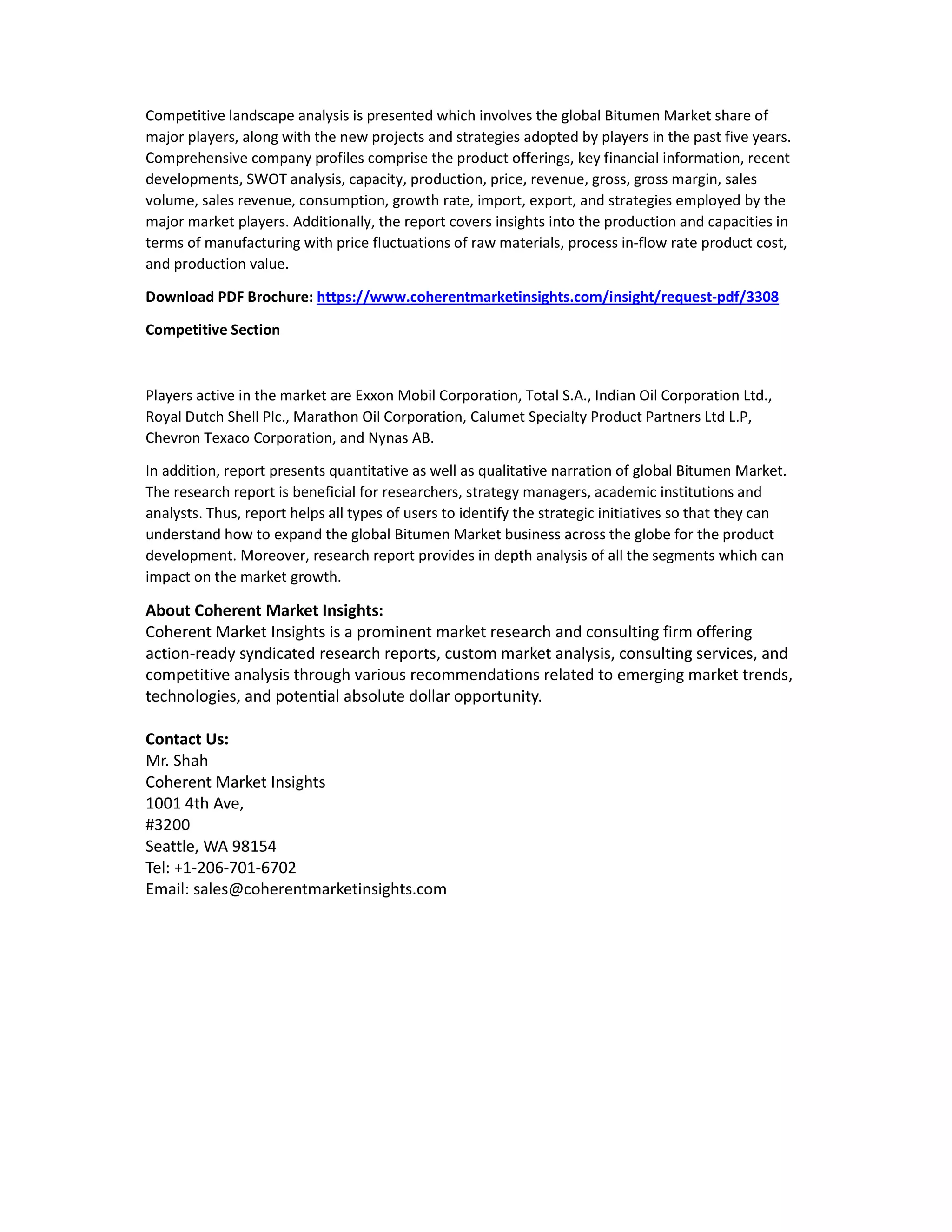 Bitumen market | PDF