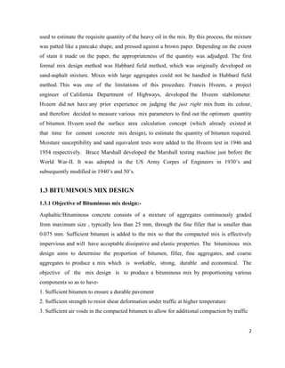 Bitumin mixes for road report documentation | PDF
