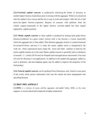 Bitumin mixes for road report documentation | PDF