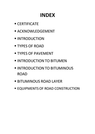 Bitumin road construction | DOCX