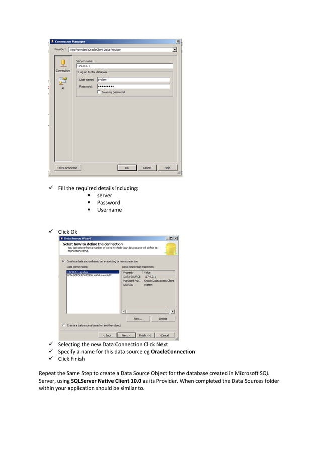 BI Tutorial (Copying Data from Oracle to Microsoft SQLServer) | PDF