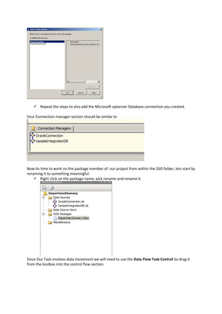 BI Tutorial (Copying Data from Oracle to Microsoft SQLServer) | PDF