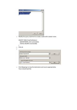 BI Tutorial (Copying Data from Oracle to Microsoft SQLServer) | PDF