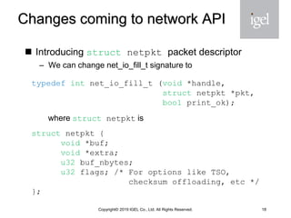 BitVisor Summit 8「3. AQC107 Driver and Changes coming to network API」 | PPT